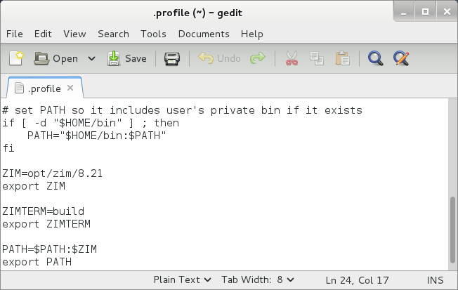 Installing Zim 8 for Unix/Linux